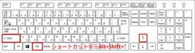 『Alt+Shift+↑』